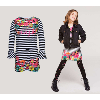 boboli Ruha Magic színes virágos, csíkos 4-5 év (110 cm) - Lányka ruha: árak, összehasonlítás ...