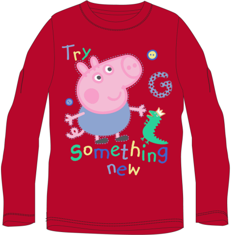 Peppa malac Something New Red gyerek hosszú póló, felső 6 év / 116 cm ...
